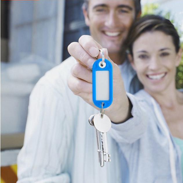 100 pcs Plastic Key Tags Assorted Key Rings ID Tag... – Grandado