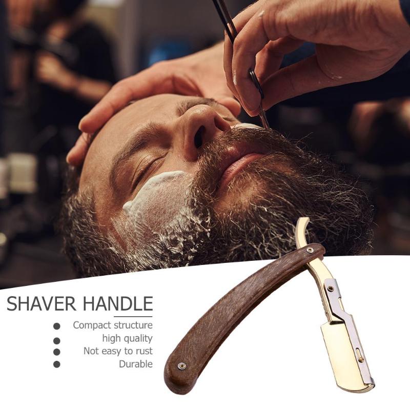 Handle Barber Hair Cut Razors Shaving Solid Wood R... – Grandado