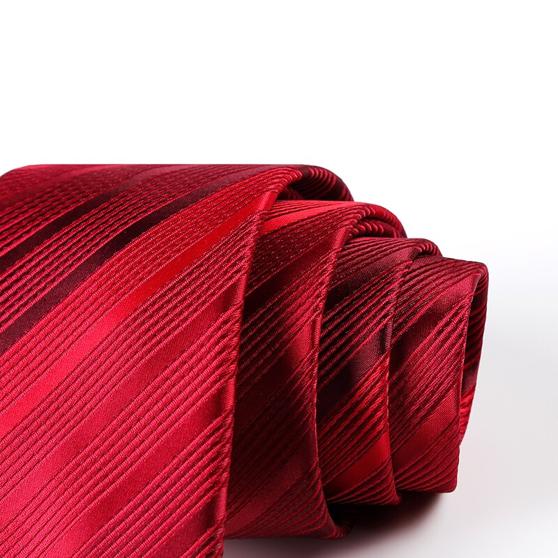 Brand Wine Red Tie For Men Top Polyester Silk 7CM ... – Grandado