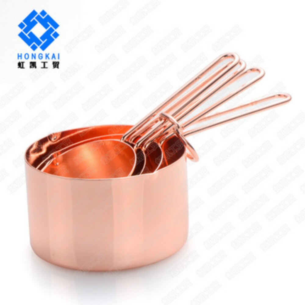 Baking measuring cup and spoon set rose gold 4-pie... – Grandado
