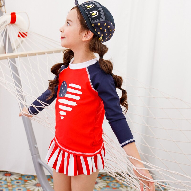 Girls Lycra Rash Guard UPF50+ UV Sun Protection Be... – Grandado