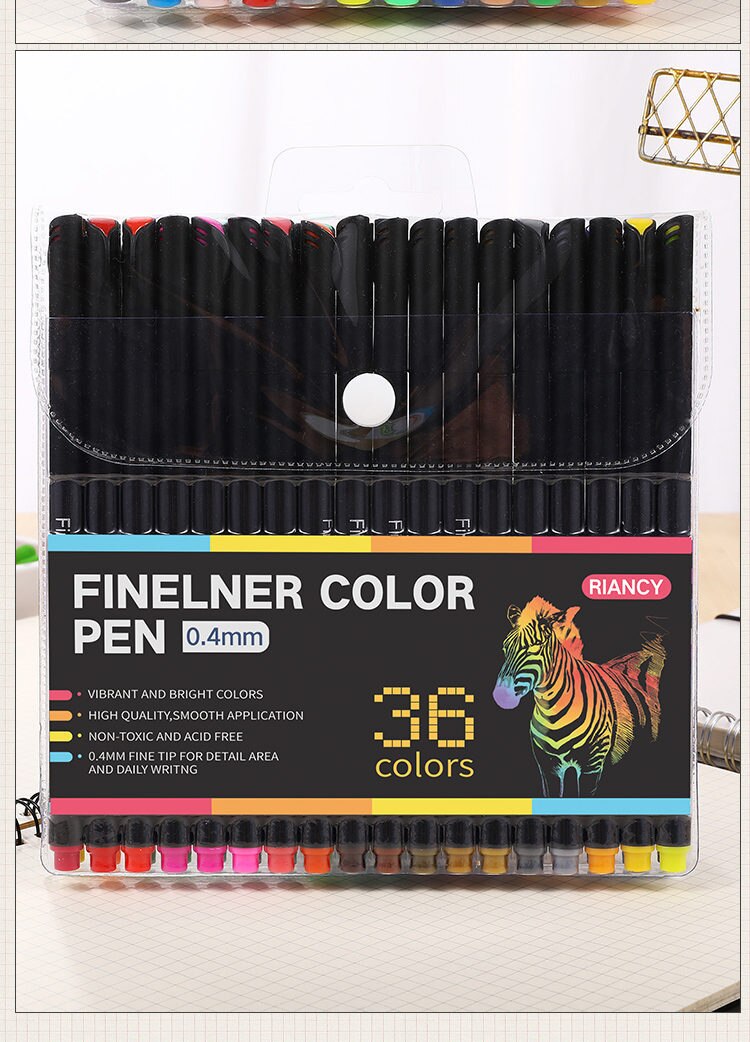 Hethrone 12/24/36/48/60 Kleuren set Fiber Markers ... – Grandado