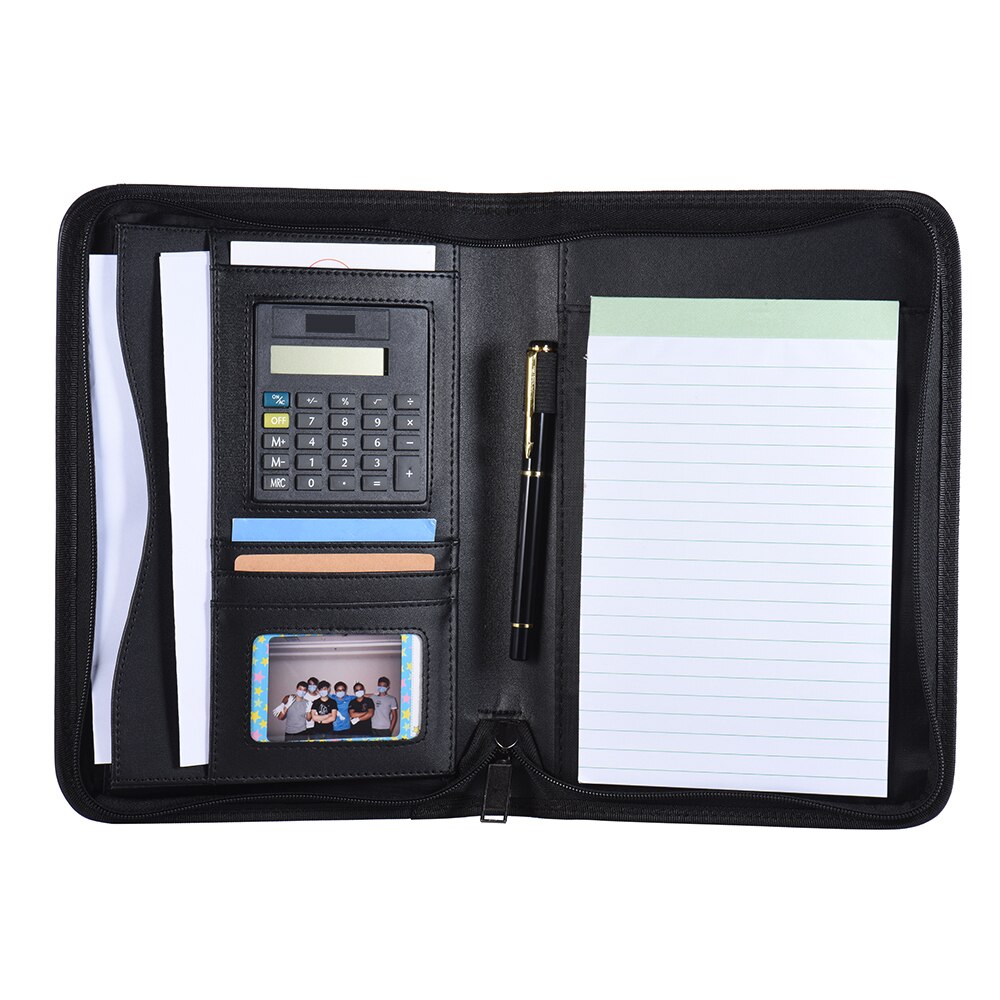 PU Leather A5 Portable Business Portfolio Padfolio... – Grandado