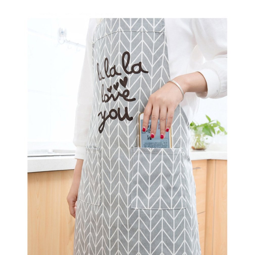Printed Household Kitchen Apron With Pocket Soft C... – Vicedeal