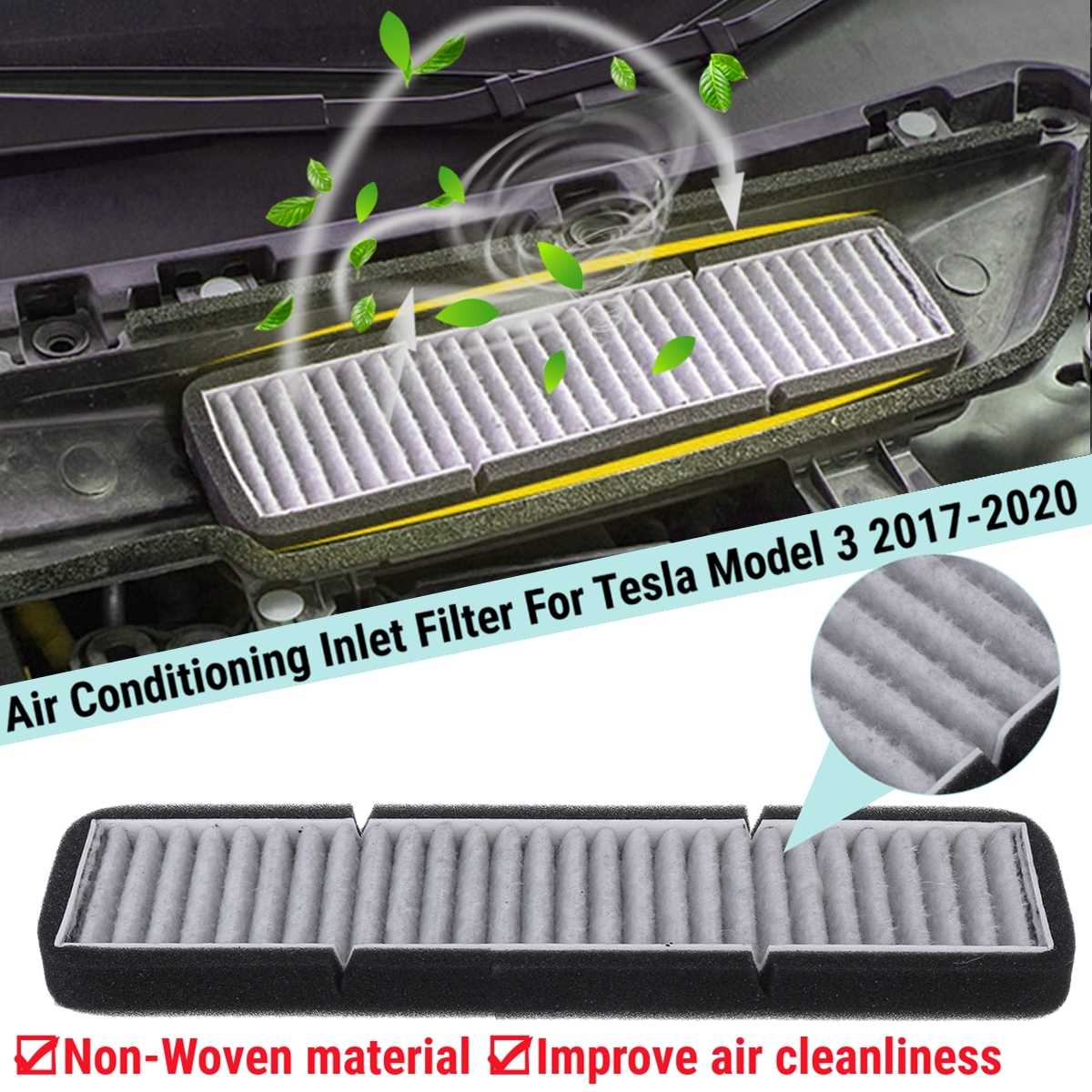 Car Air Conditioning Inlet Filter Replacement Accessory For Tesla Model ...