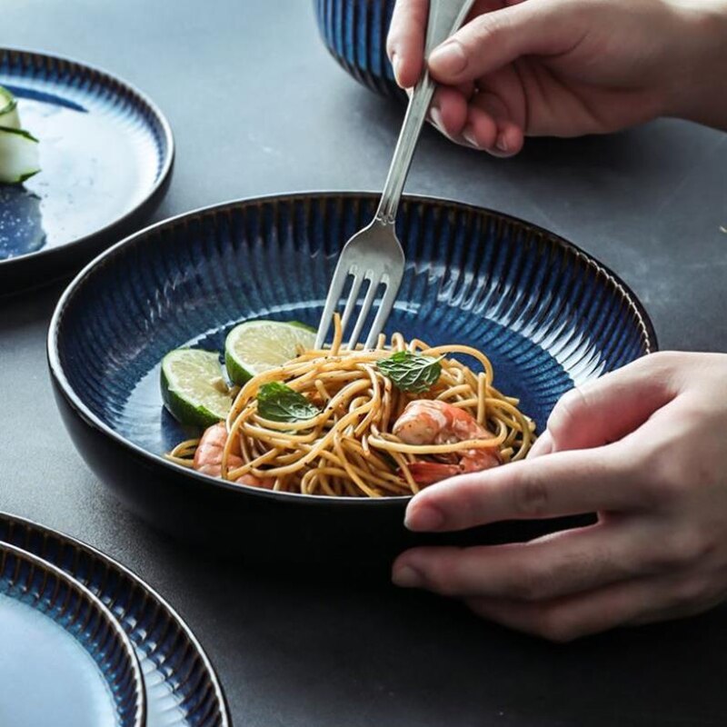 Purple starry tableware Japanese retro kiln turned... – Vicedeal