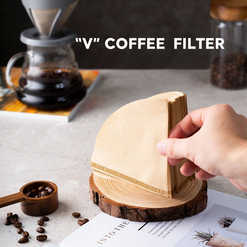ICafilasV Shape Coffee Filter Paper Cone For V60 D... – Grandado