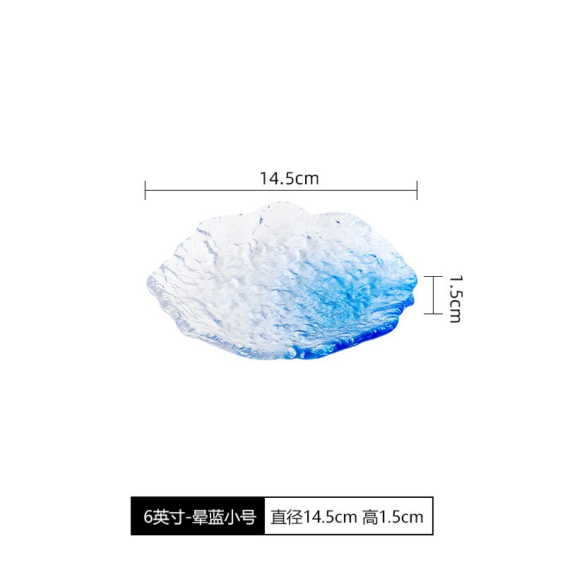 Japanese Style Glass Plates Ice Blue Nordic for Di... – Grandado