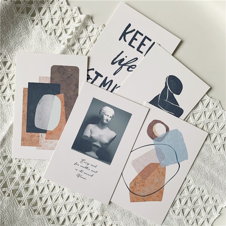 Ins Minimalism Art Abstract Postcard Room Wall Con... – Grandado