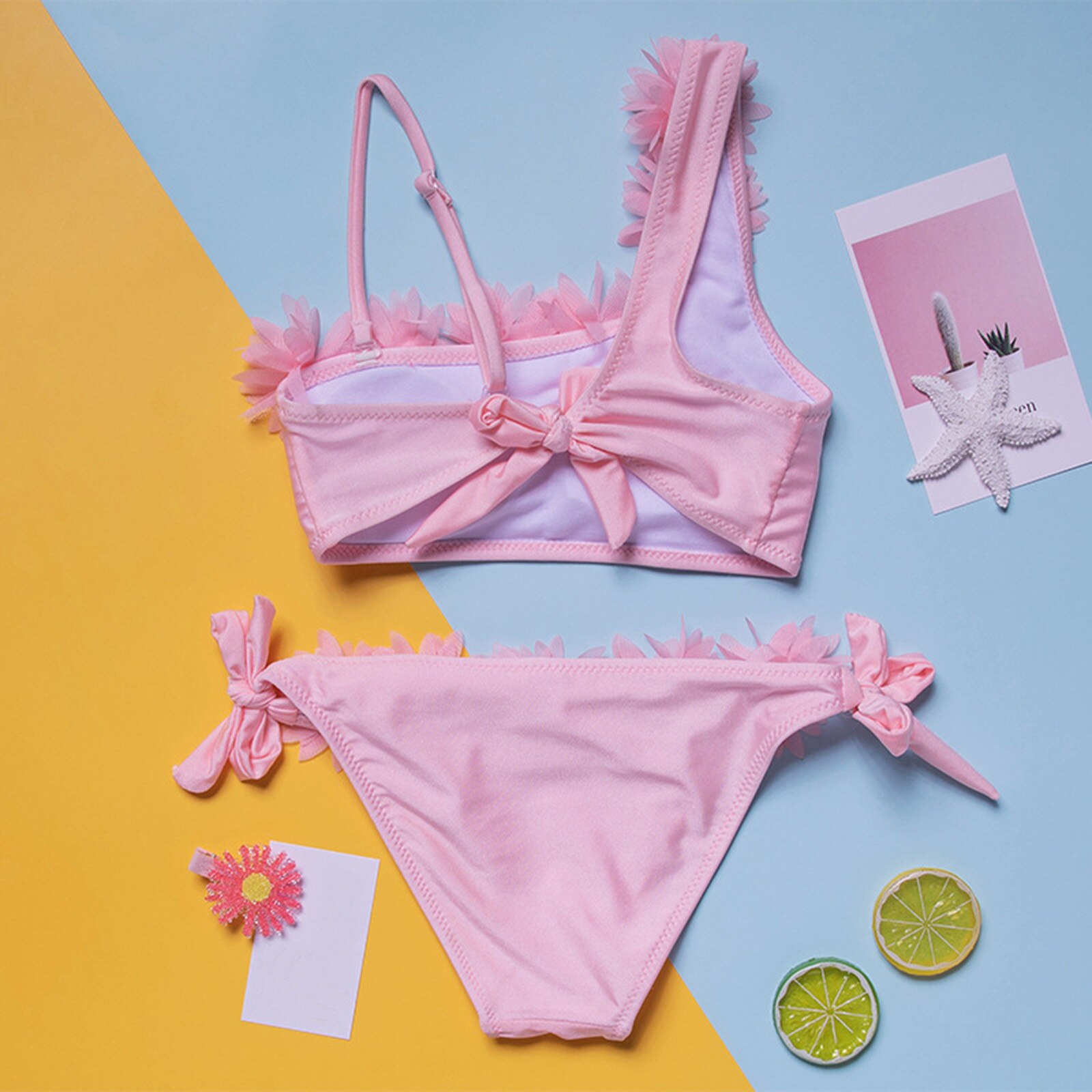 #40 Kids Baby Girls Floral Two Piece Bikini Swimwe... – Grandado