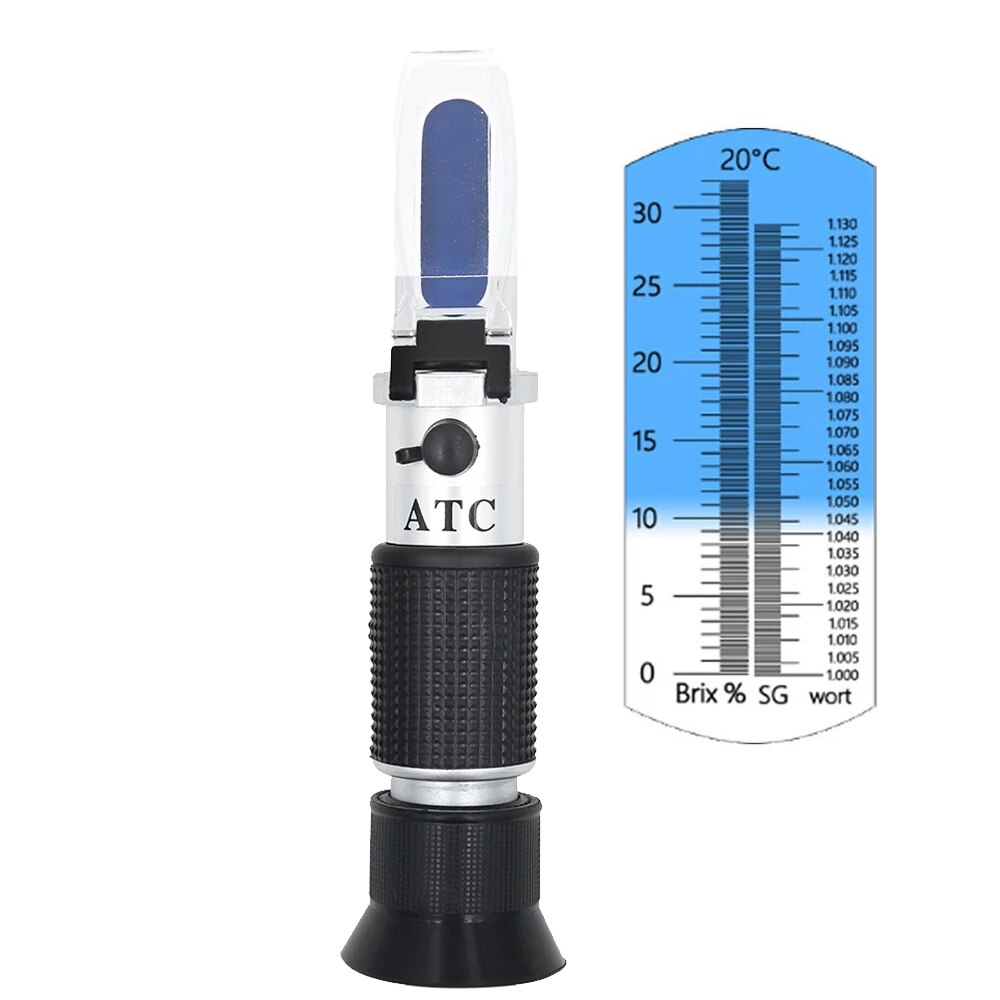 Beer Wort Refractometer Specific Gravity 1.000-1.1... – Vicedeal