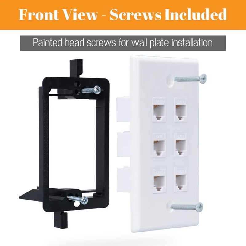 -Cat6 Wall Plate 6 Port with 1 Gang Low Voltage Mo... – Grandado