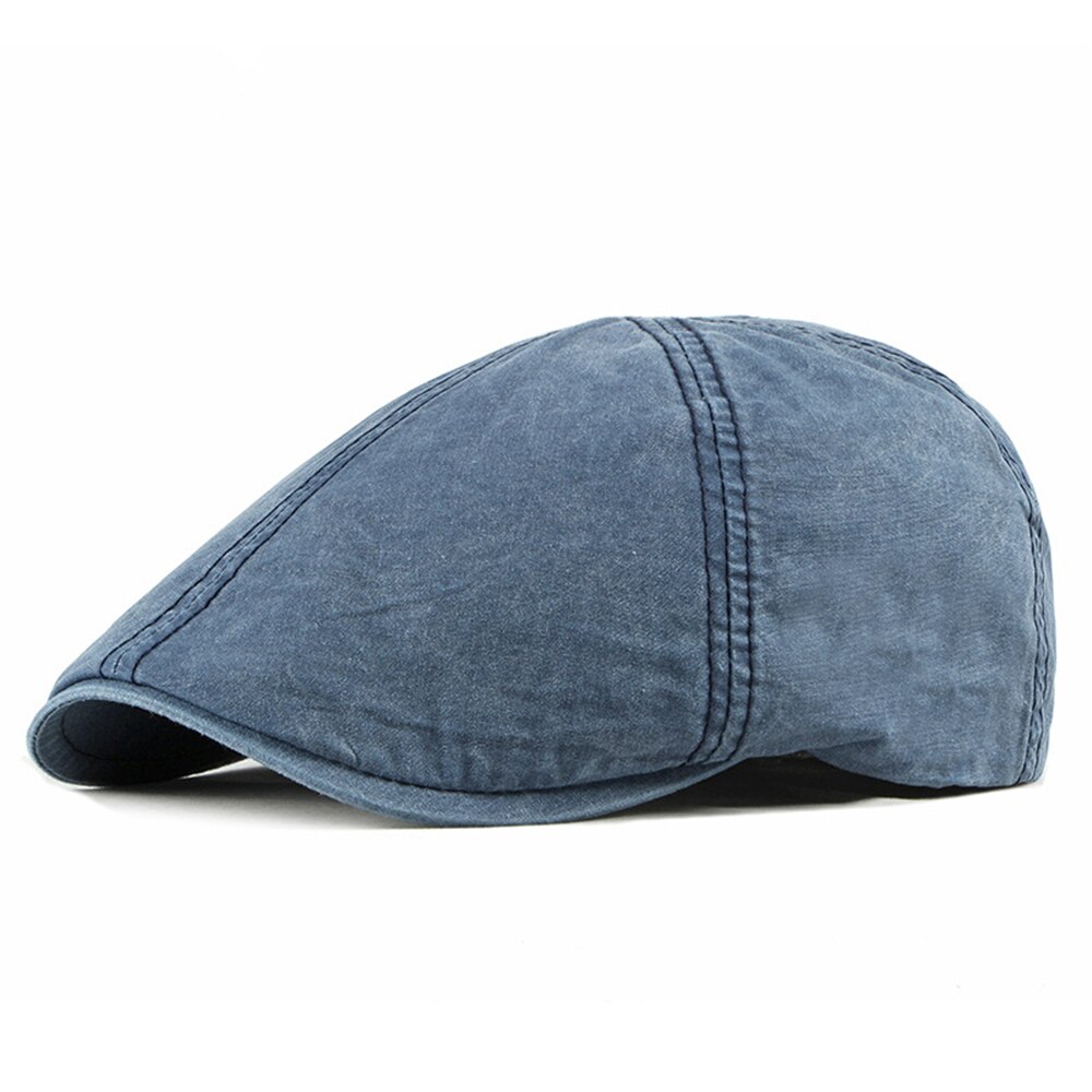 BUTTERMERE Blue Newsboy Cap Cotton Mens Berets Spr... – Grandado