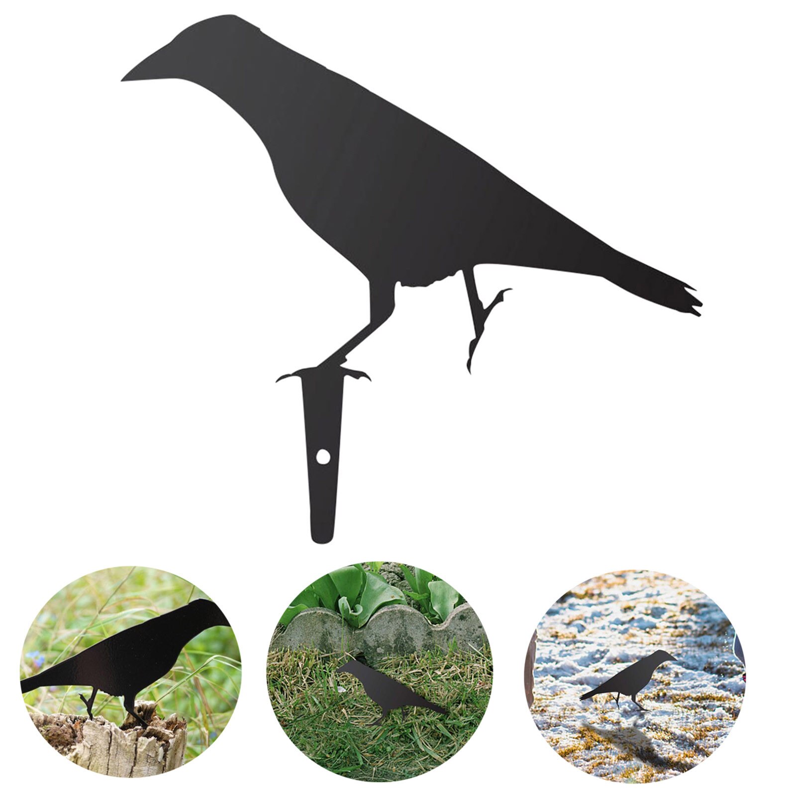 Kraai Standbeeld Tuin Borden Metalen Vogel Sculptu... – Vicedeal