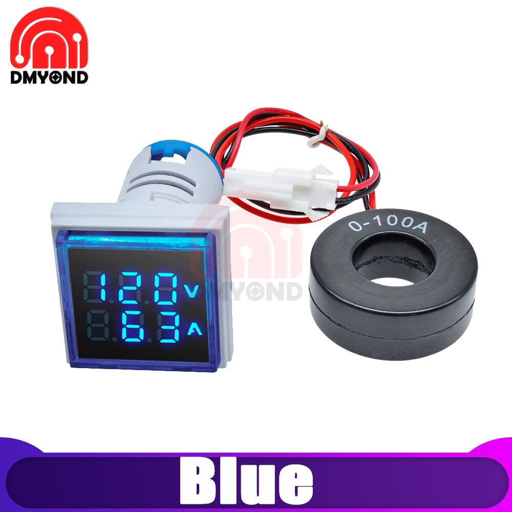 22Mm Vierkante Led Digitale Ac Voltage Ammeter 0A-... – Vicedeal