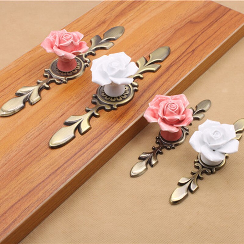 Keramische Legering Base Deurgrepen Rose Bloem Roz... – Grandado Keramische Legering Base Deurgrepen Rose Bloem Roz... – Grandado