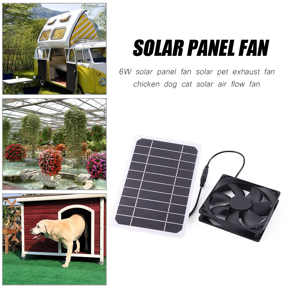 6W 5V Solar Exhaust Fan Air Extractor Mini Ventila... – Grandado