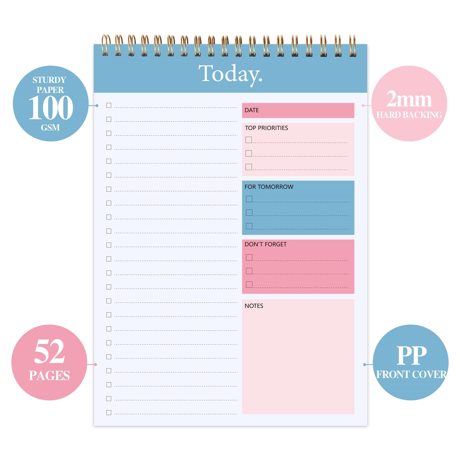 Daily To Do Planner Undated Task Checklist Organiz... – Vicedeal
