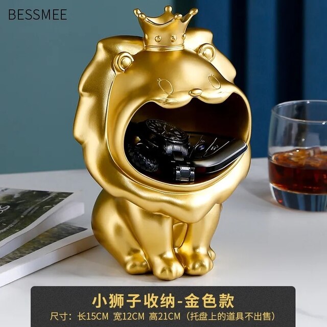 Statue Lion storage box Home Decoration decorative... – Vicedeal