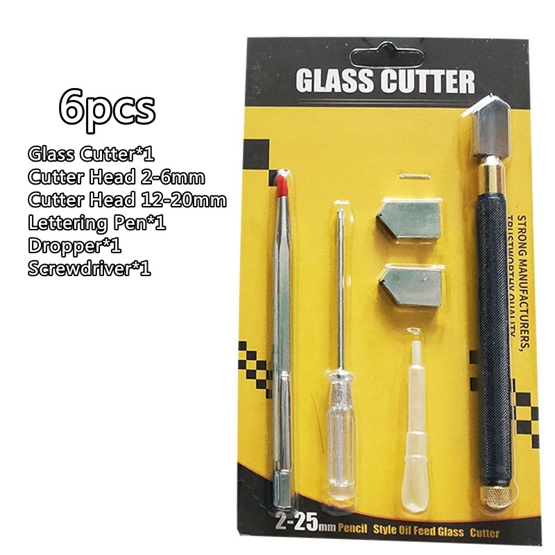 Craft Glass Cutter Set 6-12mm Glass Cutting Tool w... – Grandado