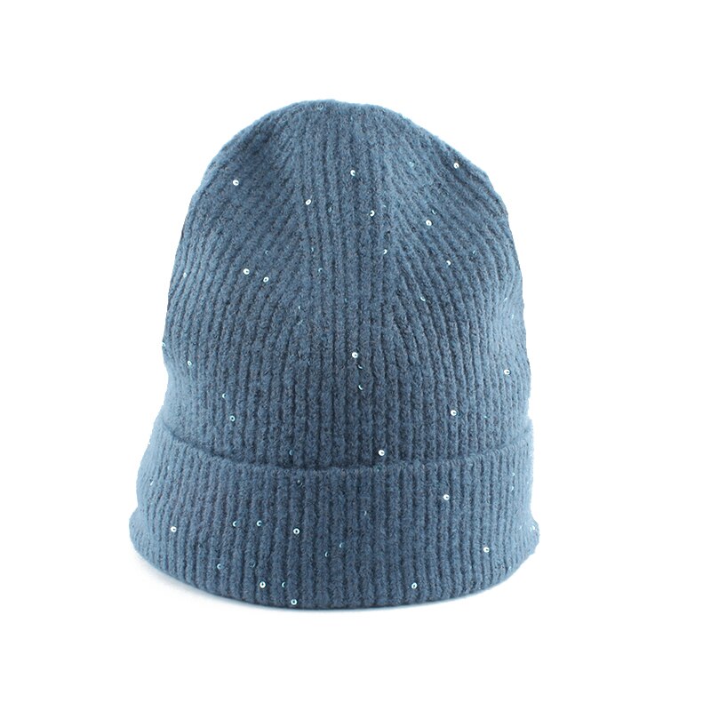Winter Hoed Voor Vrouwen Bling Sequin Wol Gebreide... – Grandado