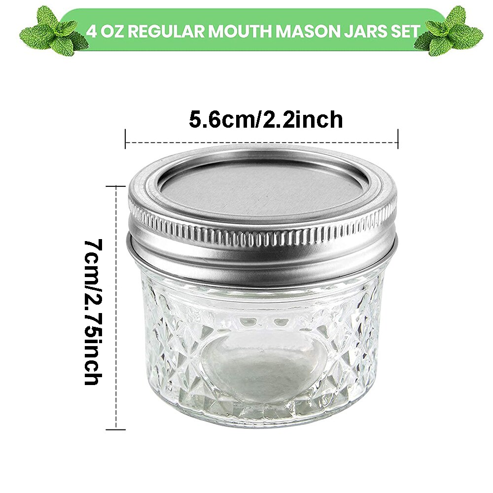 Small Mason Jars with Lids and Bands, 100ml Mini C... – Grandado