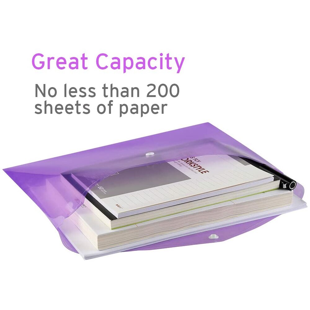 5 Pack A4 Brief Size Plastic Clear Mappen Bestand ... – Vicedeal