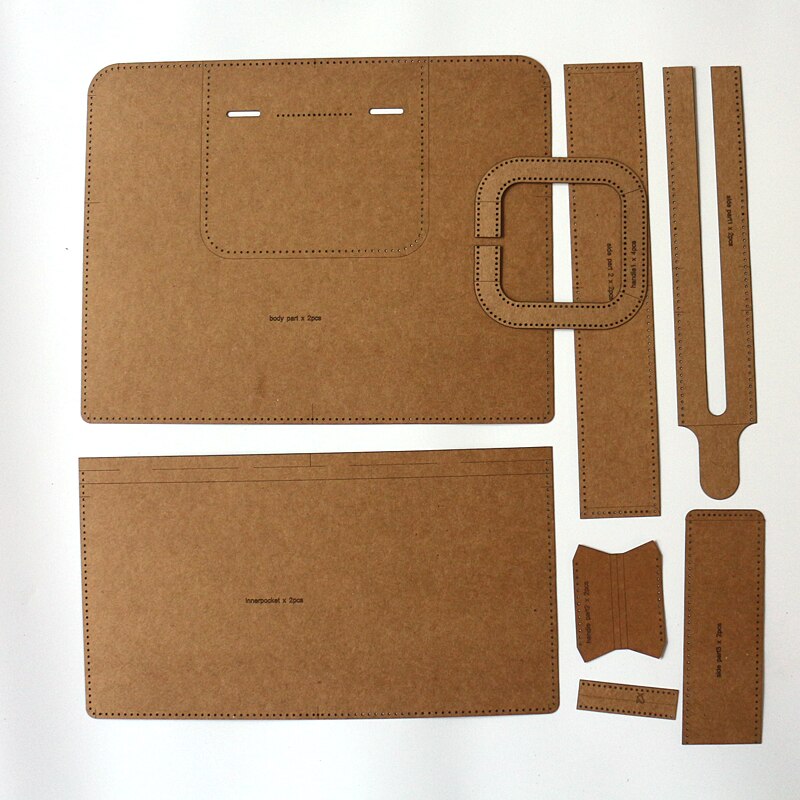 Suitcase Kraft paper template DIY leather sewing p... – Vicedeal
