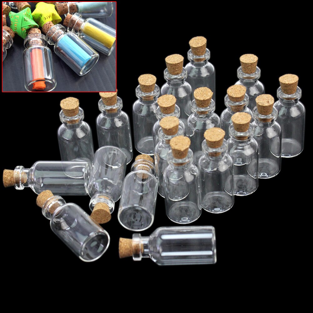 20 stk 5ml mini gennemsigtige tomme glasflasker be... – Grandado