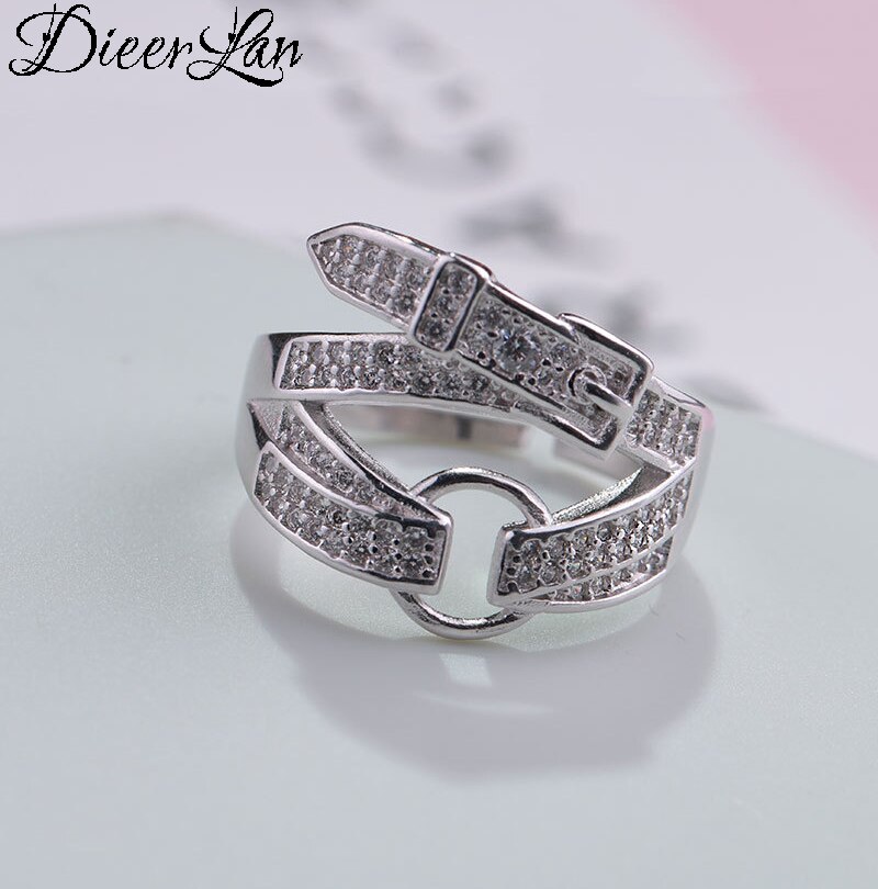 100% Echte Zirkoon Riem Ringen Voor Vrouwen Grote ... – Vicedeal