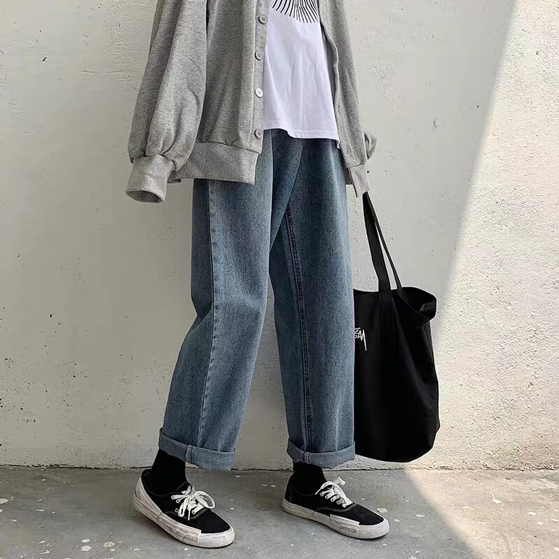 ZOHAN Wide-leg jeans men's tide brand summer thin ... – Grandado