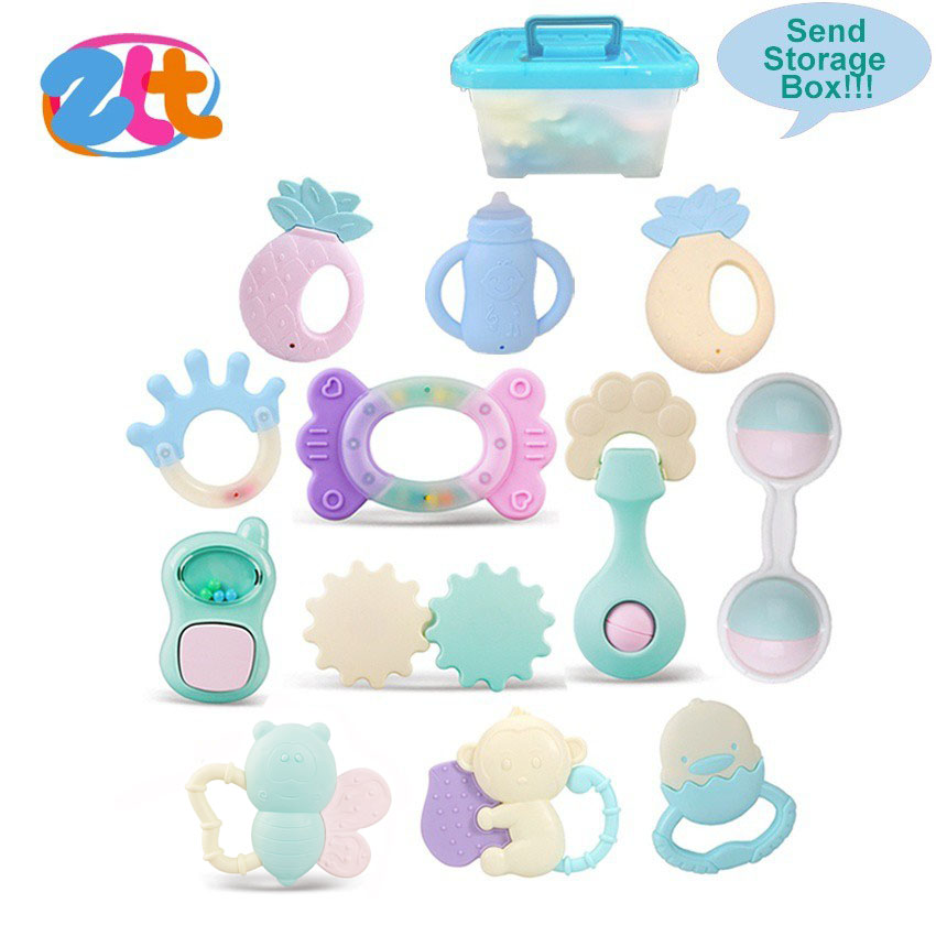 Baby Cheewing Teether Baby Rattle Toy Food Grade T... – Grandado