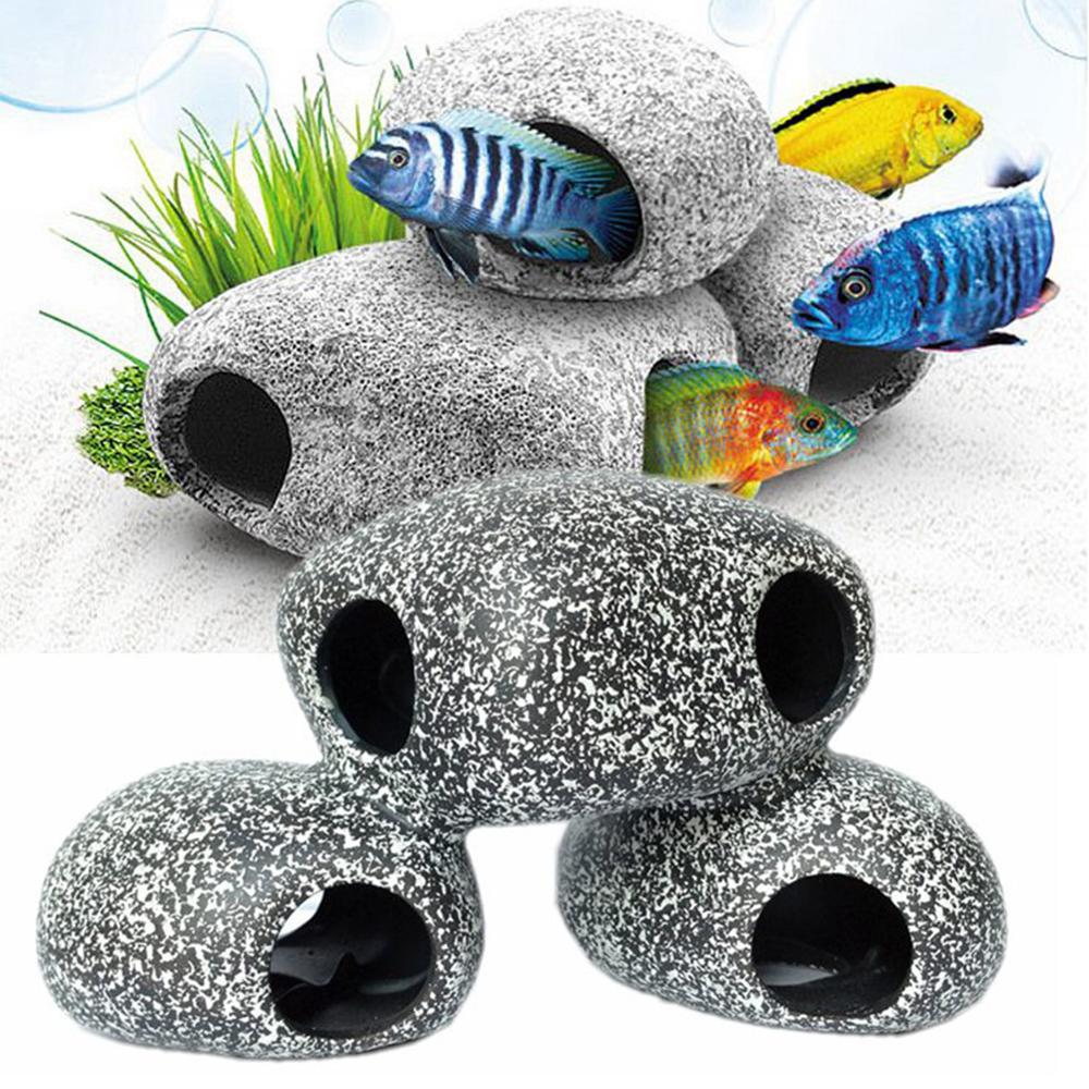 Fish and Shrimp Breeding Marbles Ceramic Rock Cich... – Grandado