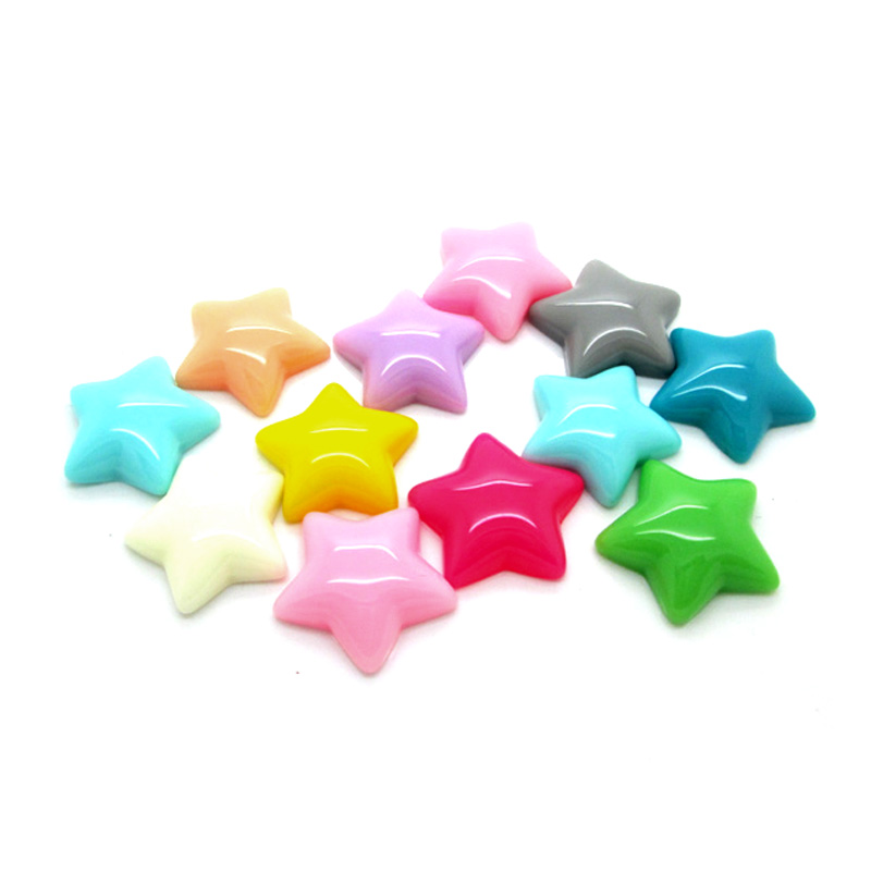 LF 50Pcs Mixed Resin Star Decoration Crafts Flatba... – Grandado
