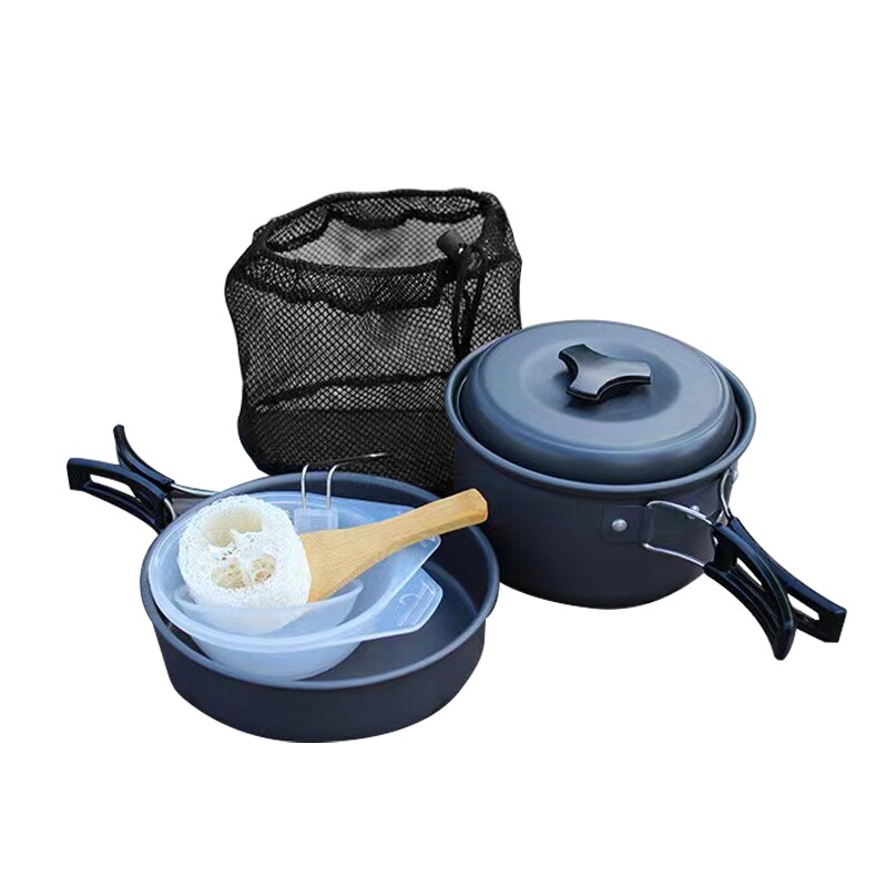 Camping Cookware Kit Outdoor Aluminum Cooking Set ... – Grandado