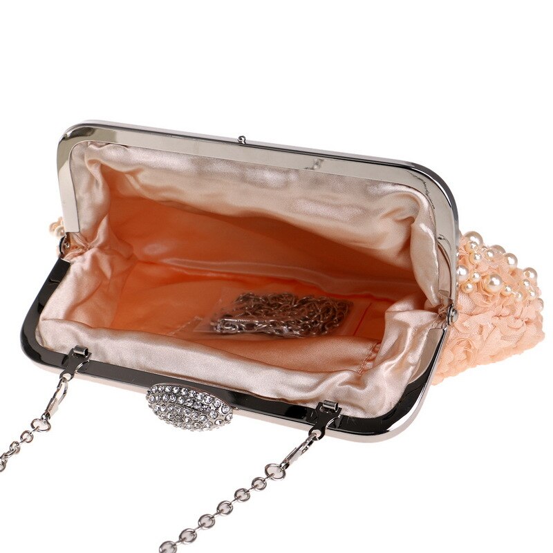 white pearl evening bag ladies banquet bag evening... – Grandado