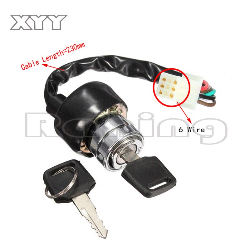 Car Motorcycle Ignition Switch 3 Position 6 Wire W... – Vicedeal