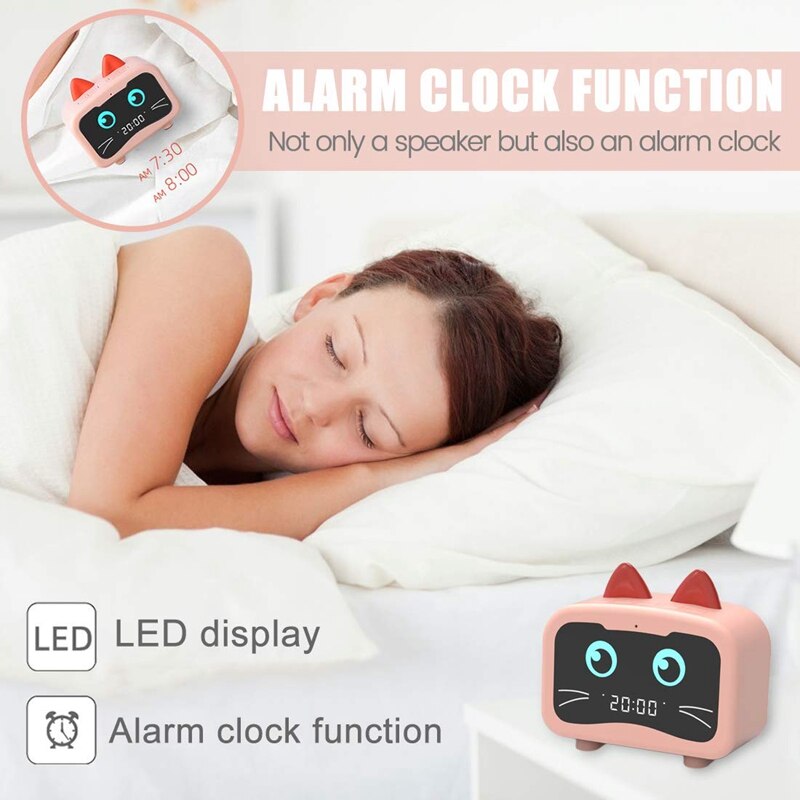Alarm Clock Radio with Bluetooth Cat Ears Speaker,... – Vicedeal