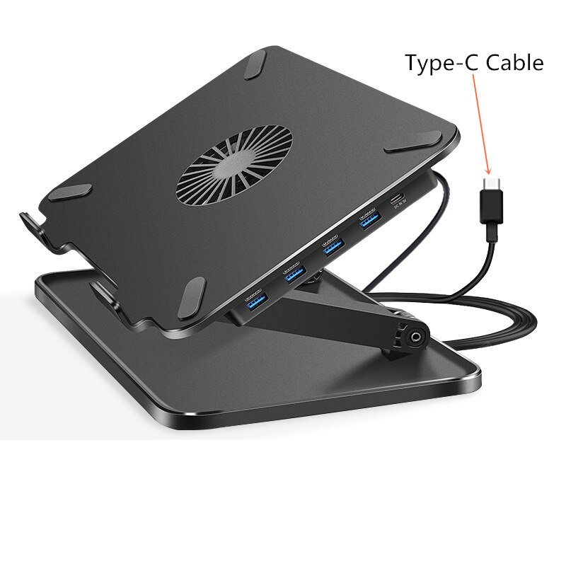 Multifunction Laptop Stand with Cooling Fan + 4Pcs... – Grandado