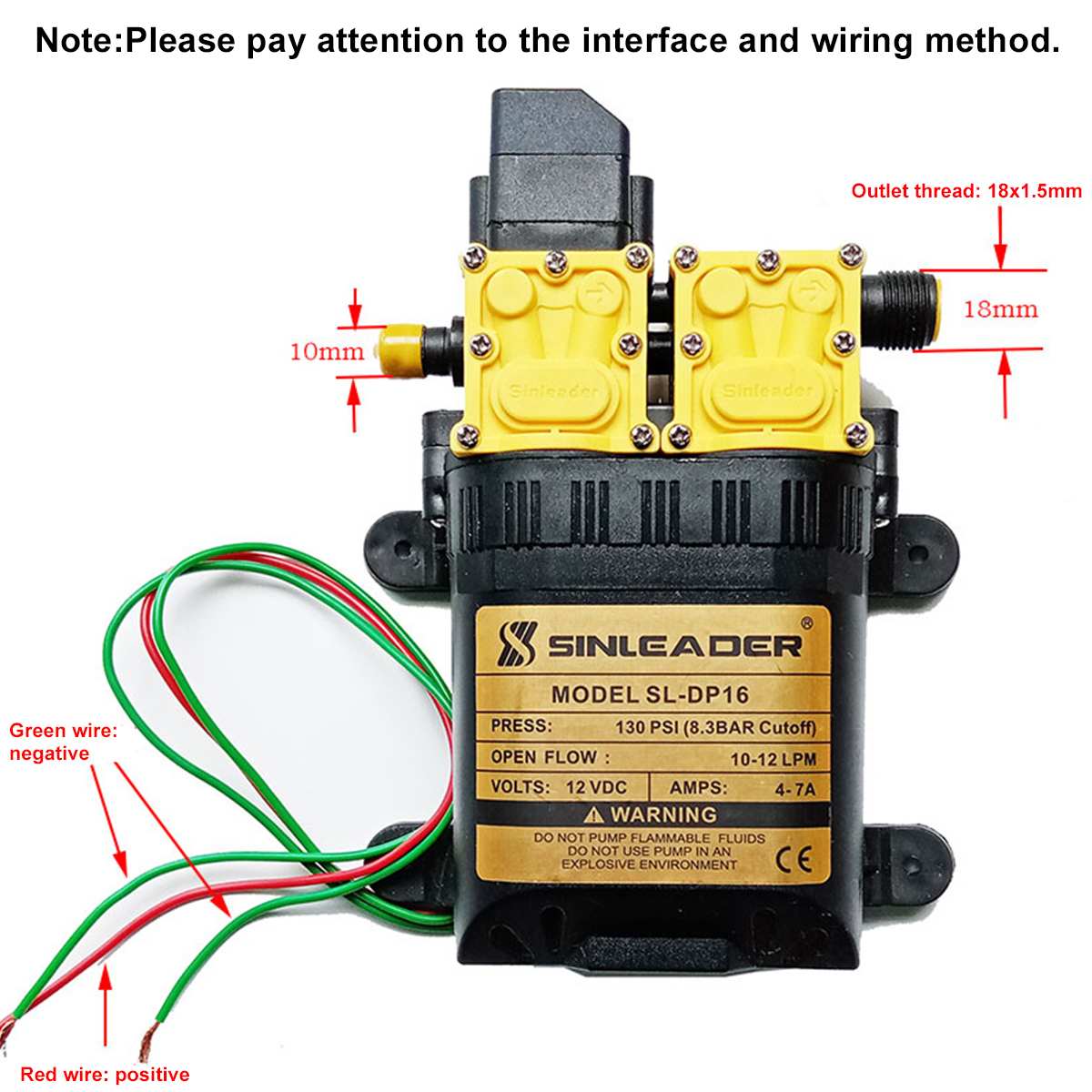 10-12L 130PSI 12V Electric Sprayer Motor Double Co... – Grandado