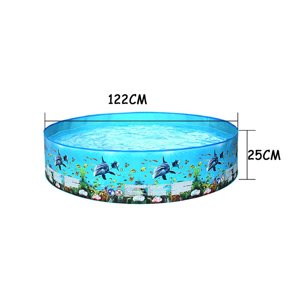 Marine Pattern Family Swimming Pools Foldable Kids... – Grandado