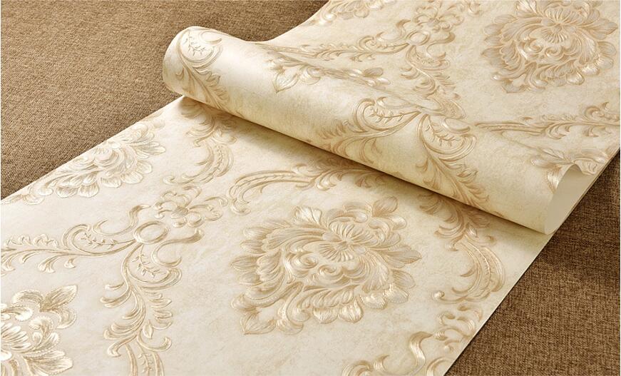 Beibehang Reliëf Slaapkamer Behang Moderne Damast ... – Grandado