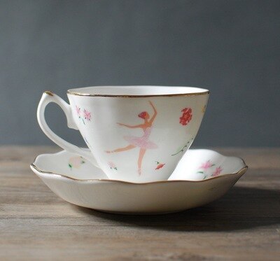 British coffee cup dish bone porcelain teapot Euro... – Grandado