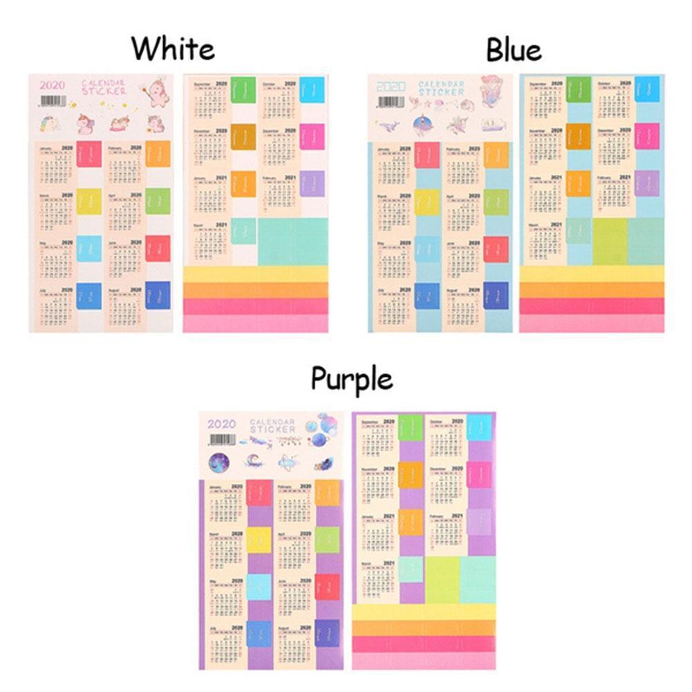 Kleurrijke Papier Jaar Kalender Stickers Agenda Br... – Grandado
