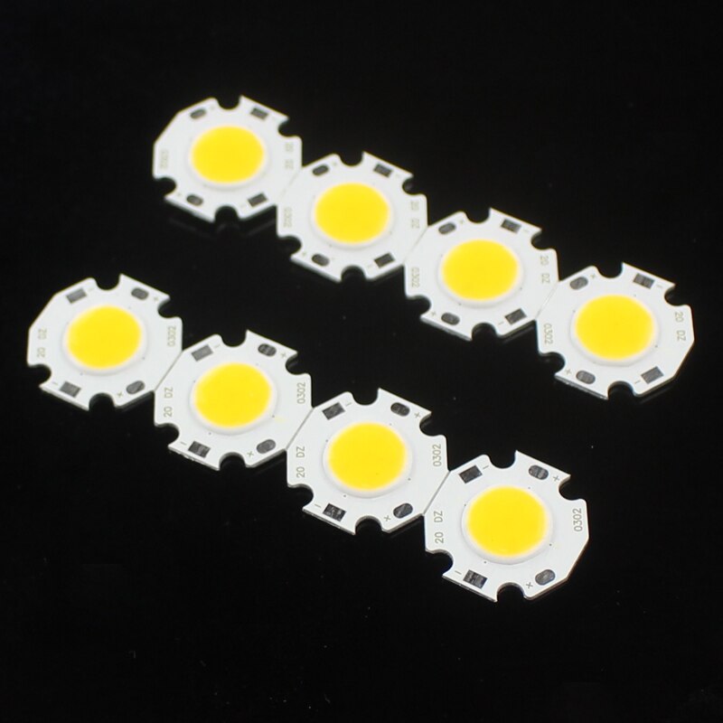 10 x 3w 5w 7w runda cob led ljuskälla chip ombord ... – Grandado