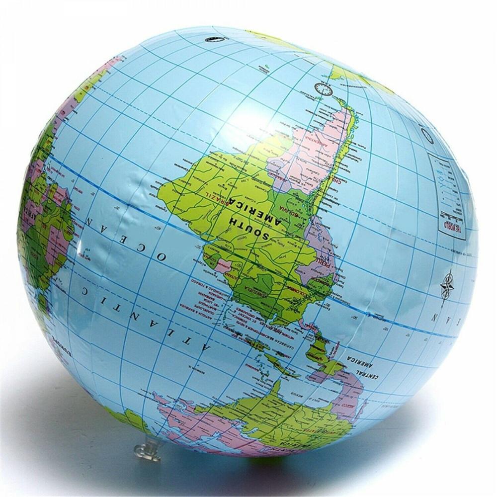30cm Inflatable Blow Up World Globe Earth Map Ball... – Grandado