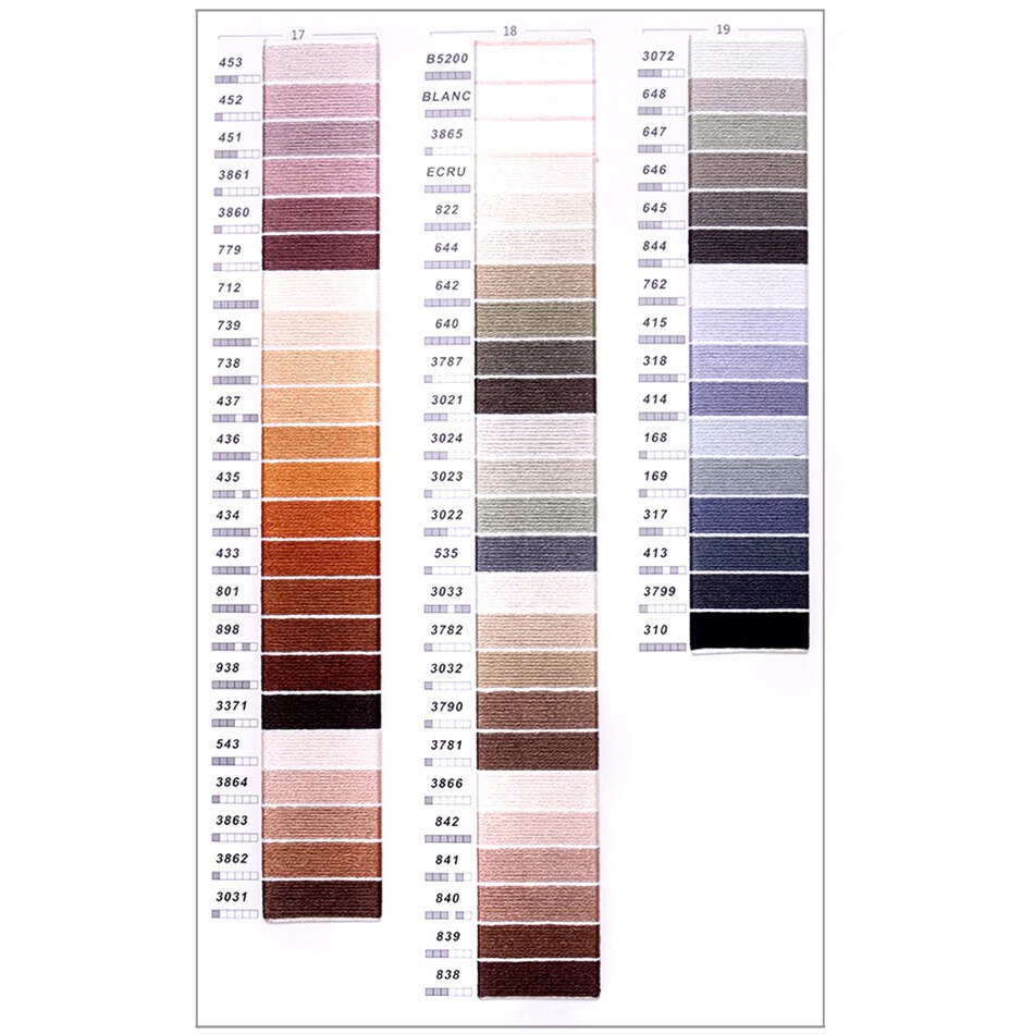 Total 447 Optional colors and you can choose any colors quantity DMC ...