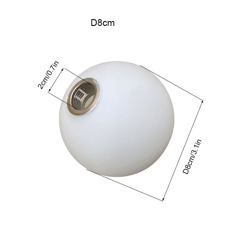 White Globe G9 Glass Shade with Thread Screw-in Co... – Grandado