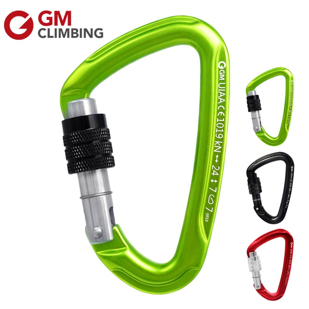 GM CLIMBING D Carabiner 24kN CE / UIAA Screw Locki... – Grandado