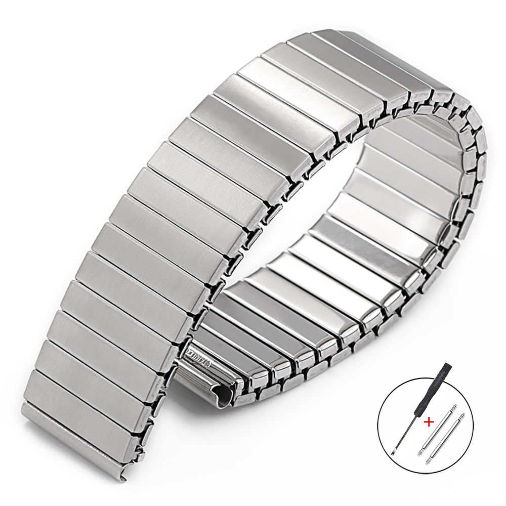 Elastic Metal Watchband 16mm 18mm for Swatch Watch... – Grandado